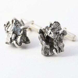 Real Meteorite Cufflinks Sterling Silver, Campo Del Cielo Meteorite ...