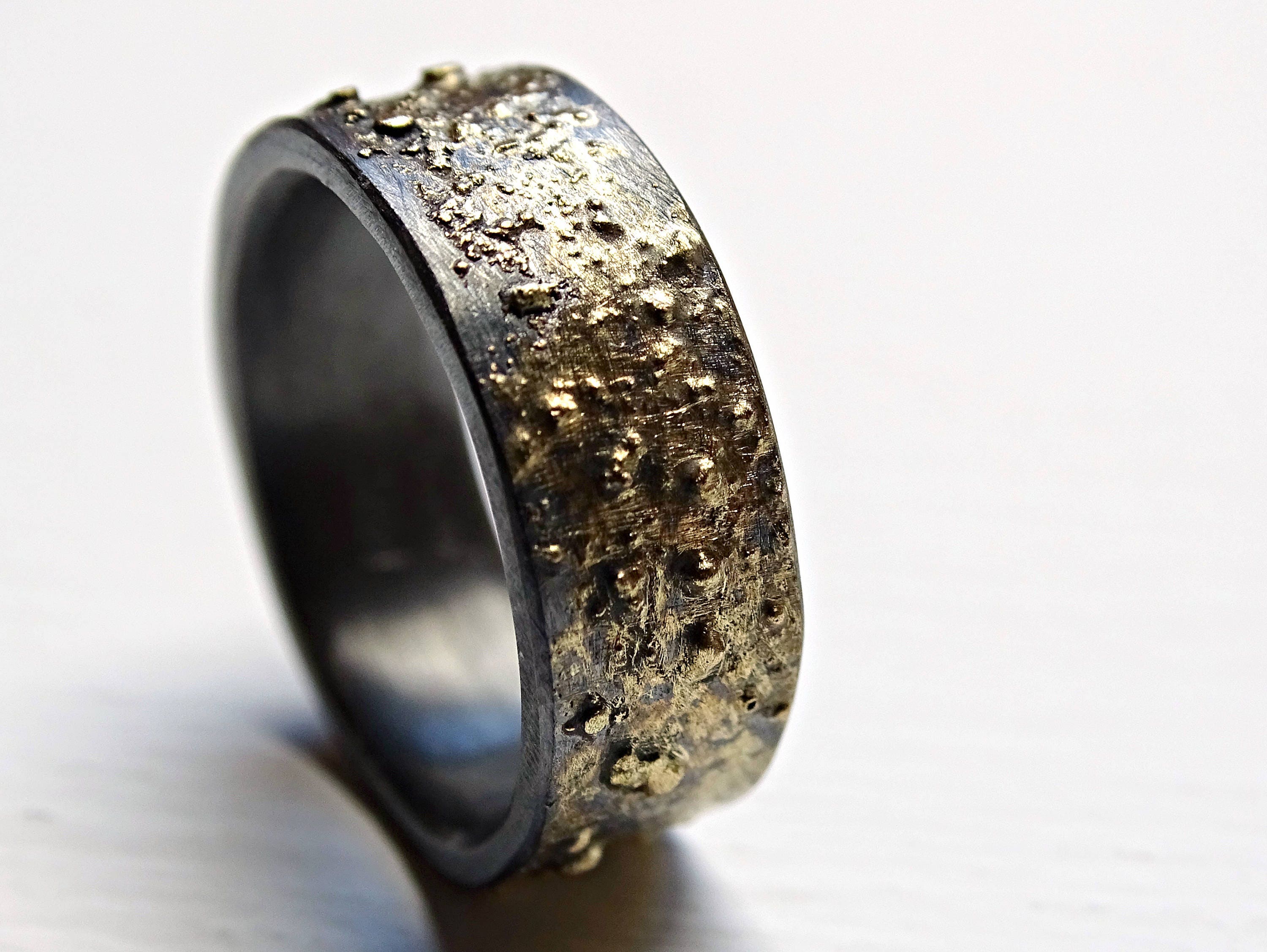 Mens Wedding Band Gold Silver Viking Wedding Band Norse | Etsy