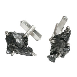 Real Meteorite Cufflinks Sterling Silver, Campo Del Cielo Meteorite ...