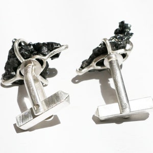 Real Meteorite Cufflinks Sterling Silver, Campo Del Cielo Meteorite ...