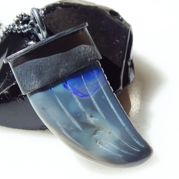 Black Opal Pendant - Etsy