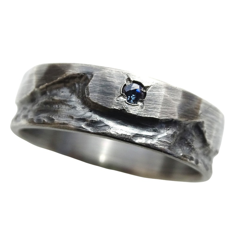 Mens Rustic Wedding Band - Etsy