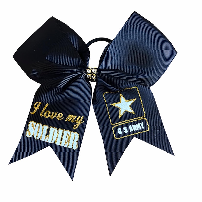 Army Hair Bow - Etsy
