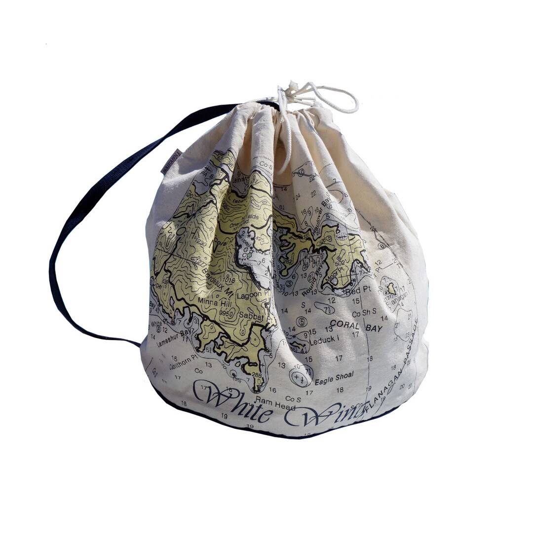 Ditty Bag - Custom Location Nautical Chart or Map - Etsy