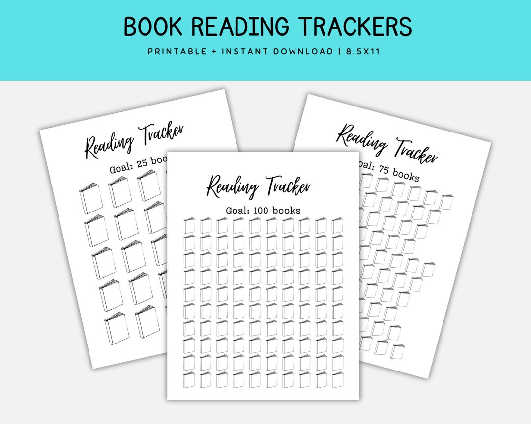 Book Reading Printable Tracker, Printable Reading Tracker - Etsy