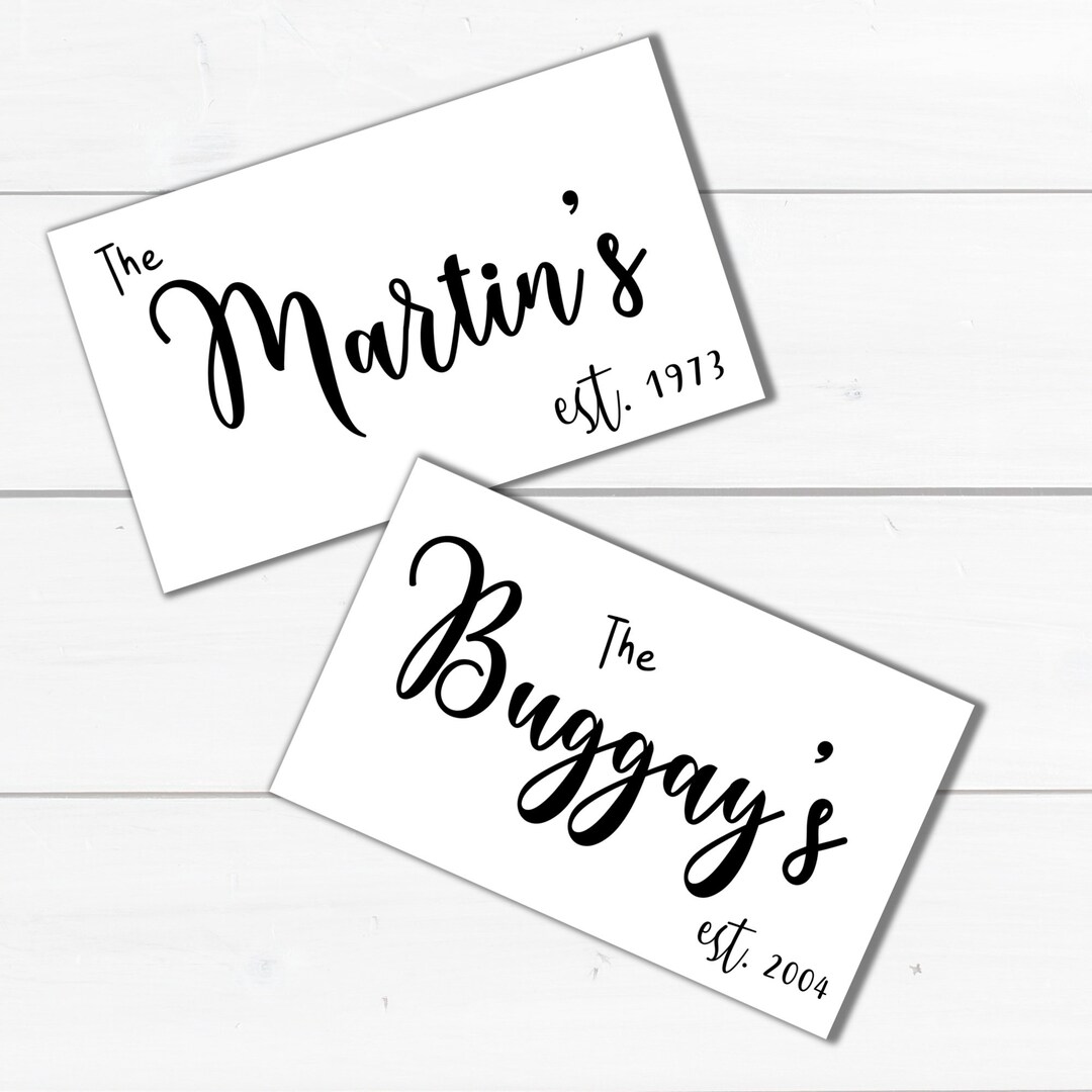 Last Name Decal Family Established Decal DIY Wedding Decor DIY Wood