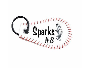 Baseball Key Chain, Baseball Keychain, Keychain, Key Chain, Leather ...