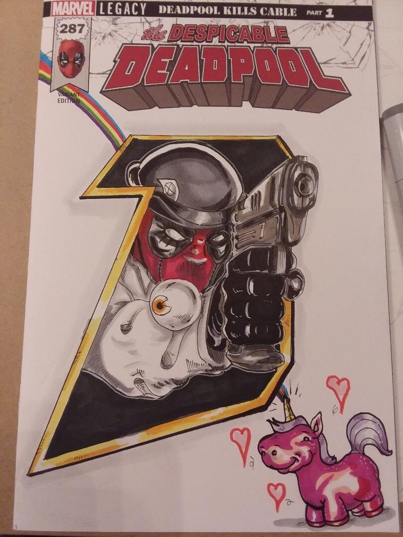 Deadpool/clockwork Orange Inspired Sketch Cover - Etsy