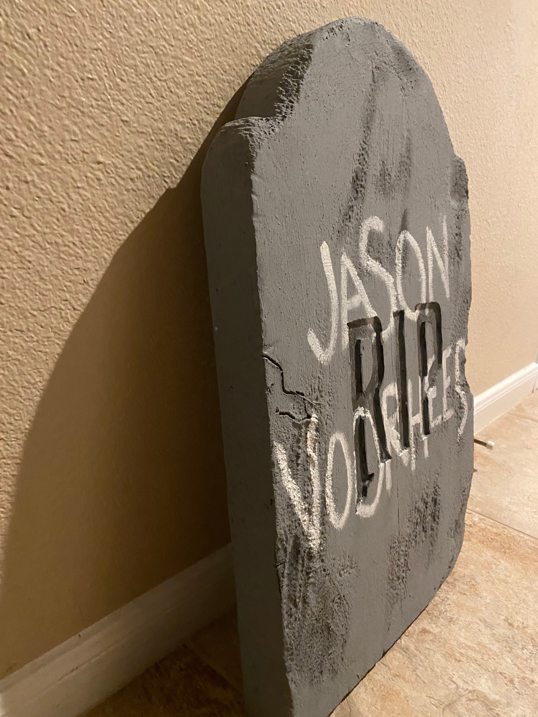 Jason Voorhees Friday the 13th Foam Stone Texture Halloween Tombstone ...