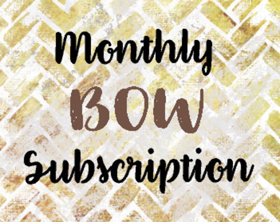 Monthly Bow Subscription. Fabric, Knotted, or Ribbon Bows on Nylon ...