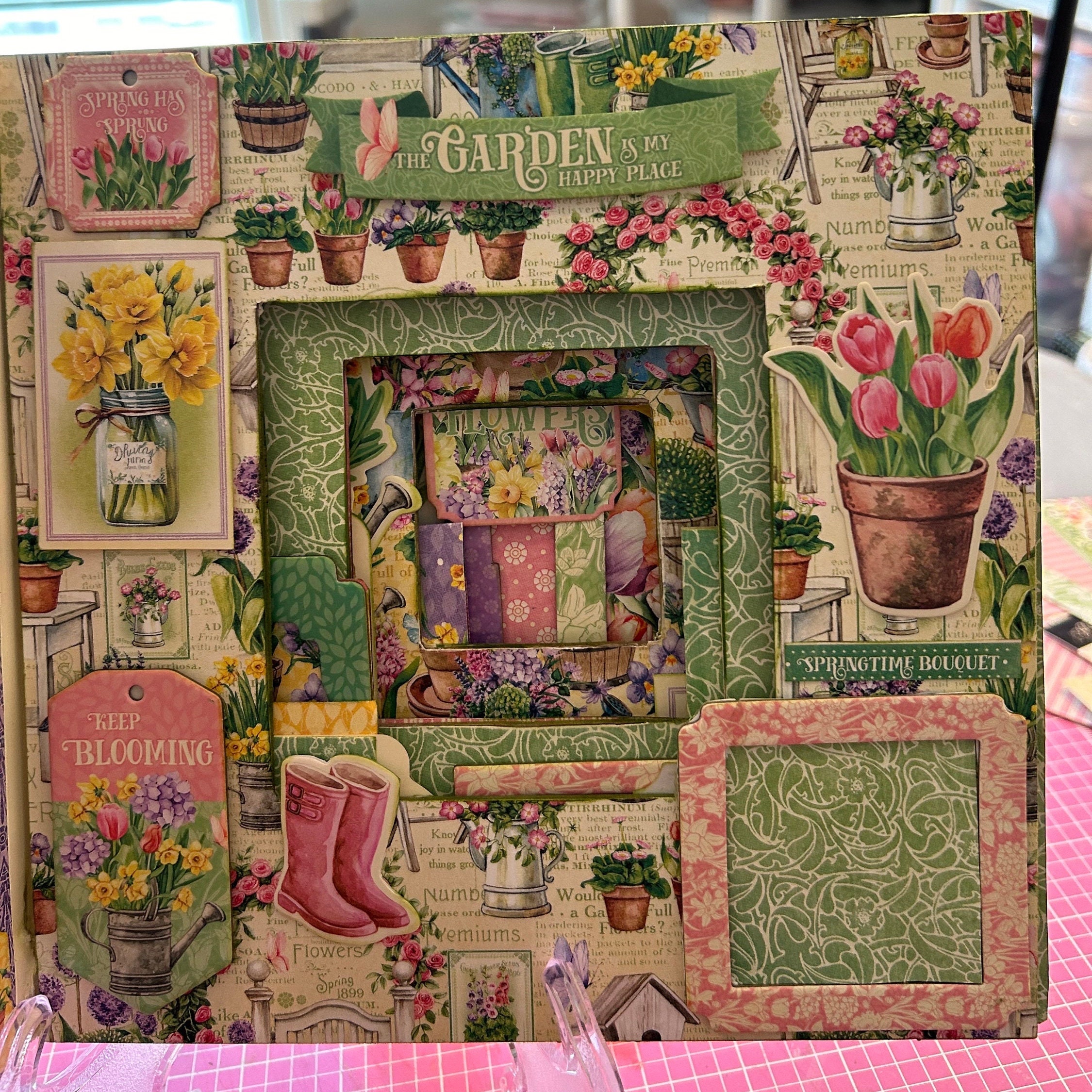 Graphic 45 Spring in the Air Tunnel Album 8 X 8 - Etsy