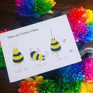 Humble, Fumble, Tumble Bees DIGITAL / PRINTABLE Card - Etsy