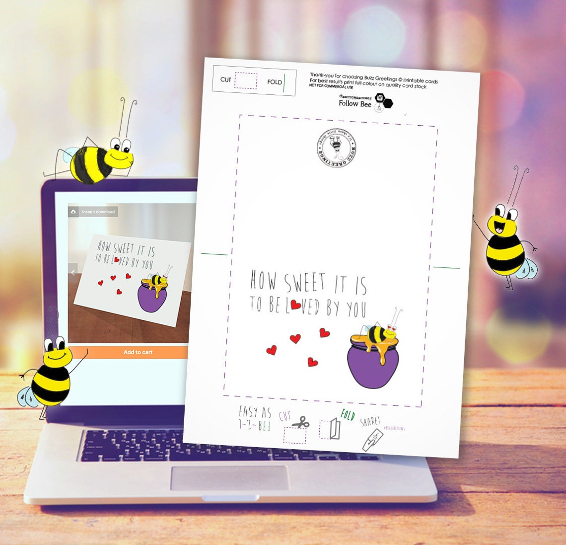 FAREWELL Bee Back Soon DIGITAL / PRINTABLE Card - Etsy