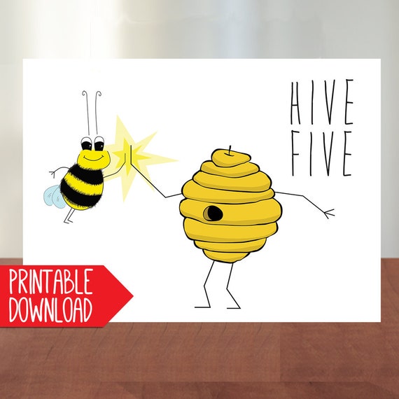 Hive Five Bee DIGITAL / PRINTABLE | Etsy