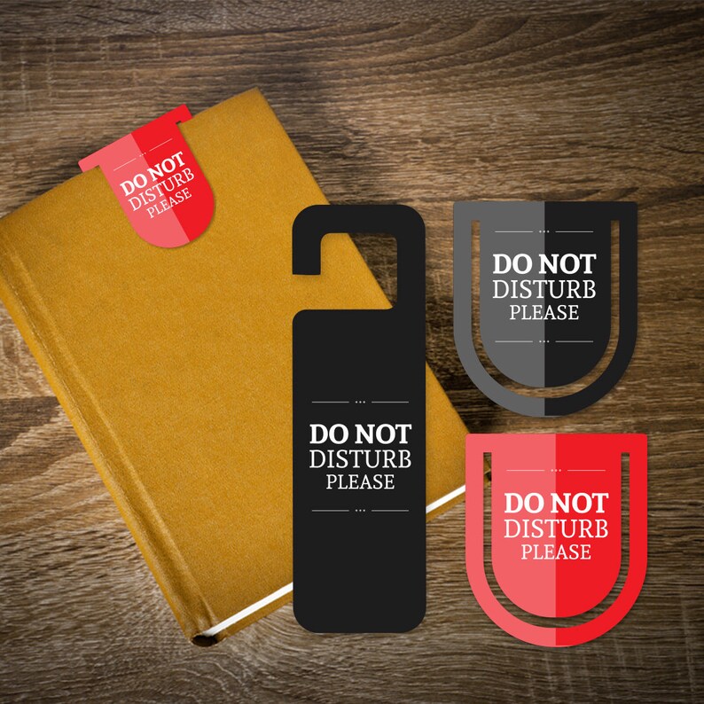 DO NOT DISTURB Signs for Your Books Digital / Printable Bookmarks ...