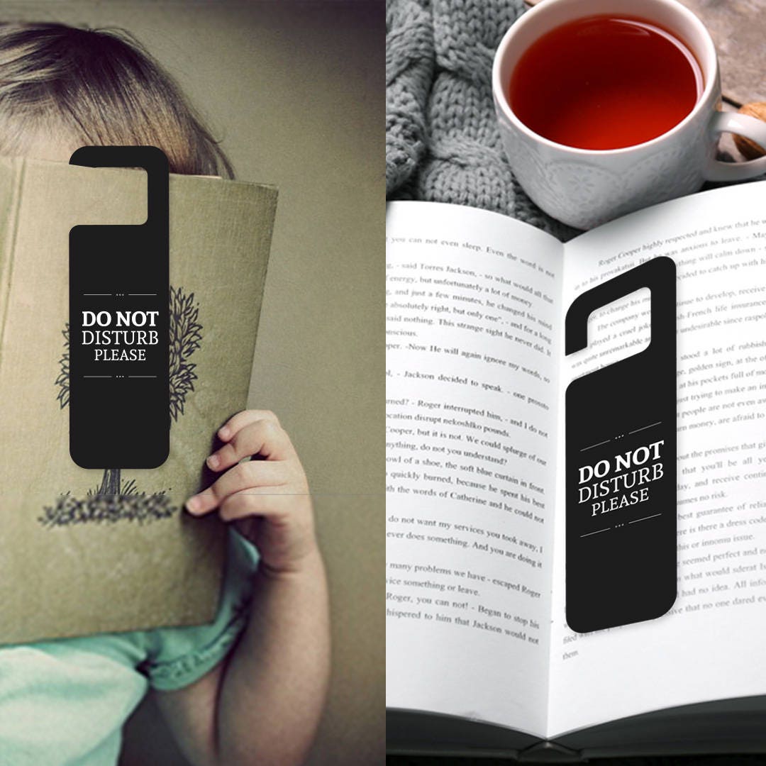 DO NOT DISTURB Signs for Your Books Digital / Printable Bookmarks ...