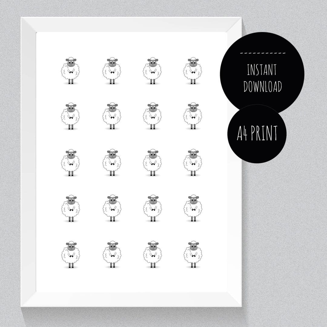 Counting Sheep Print Digital / Printable - Etsy
