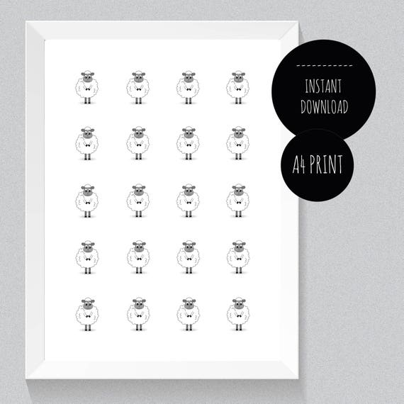 Counting Sheep Print Digital / Printable | Etsy