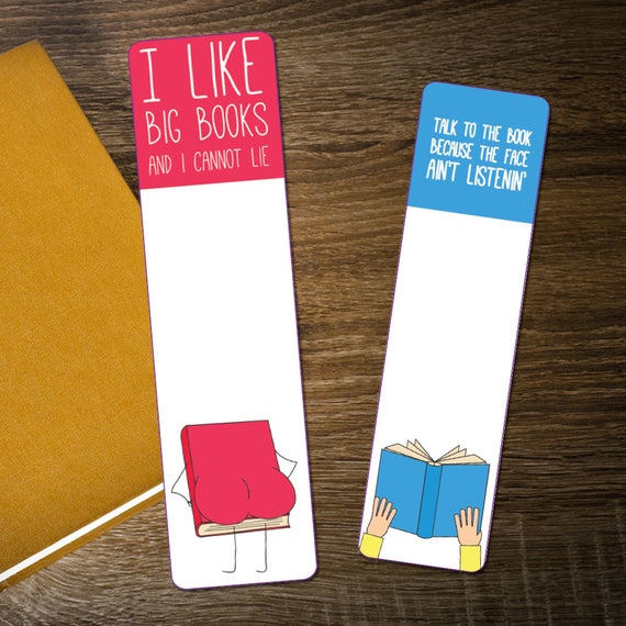 2 Funny Bookmarks DIGITAL / PRINTABLE Bookmarks | Etsy Australia