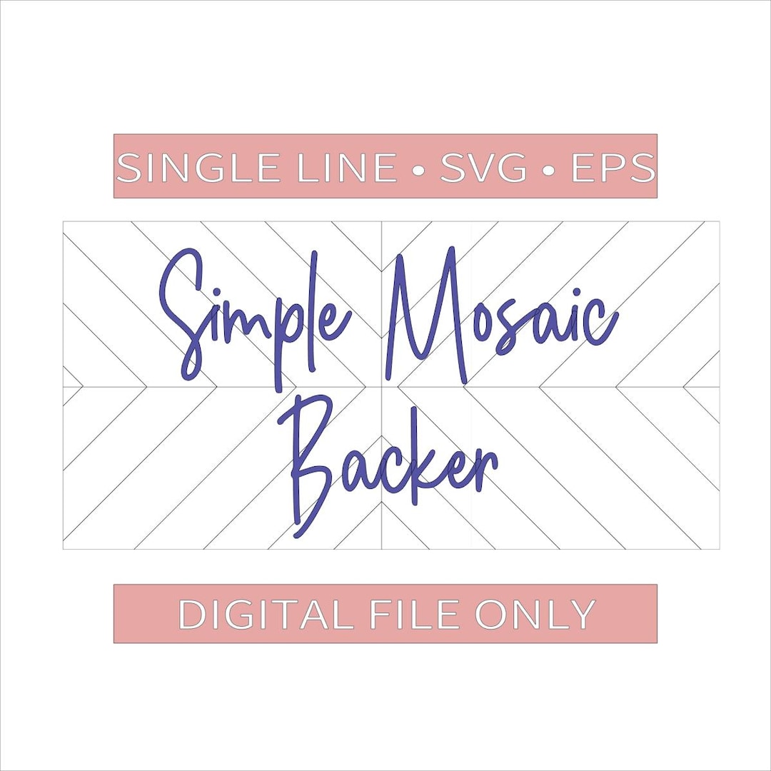 Simple Mosaic Backer, SVG, EPS, JPEG, File, Laser Ready, Scroll Saw ...