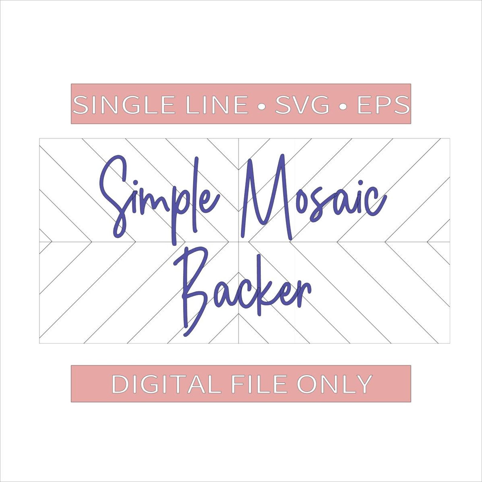 Simple Mosaic Backer, SVG, EPS, JPEG, File, Laser Ready, Scroll Saw ...