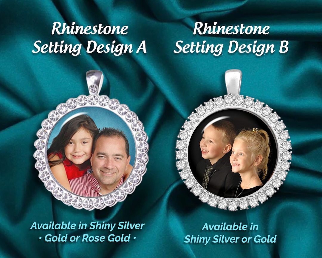 Rhinestone Photo Charm, Display Frame, Your Personalized Picture for ...