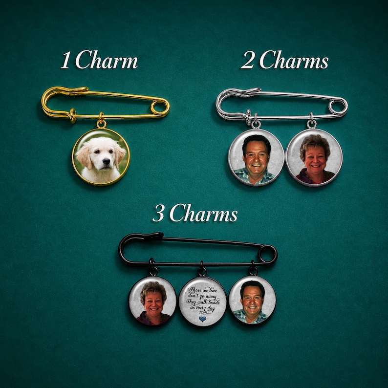Custom Photo Lapel Pin | Personalized Kilt Pin Boutonniere Photo Charm ...