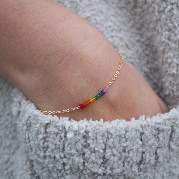 Rainbow Bracelet - Etsy