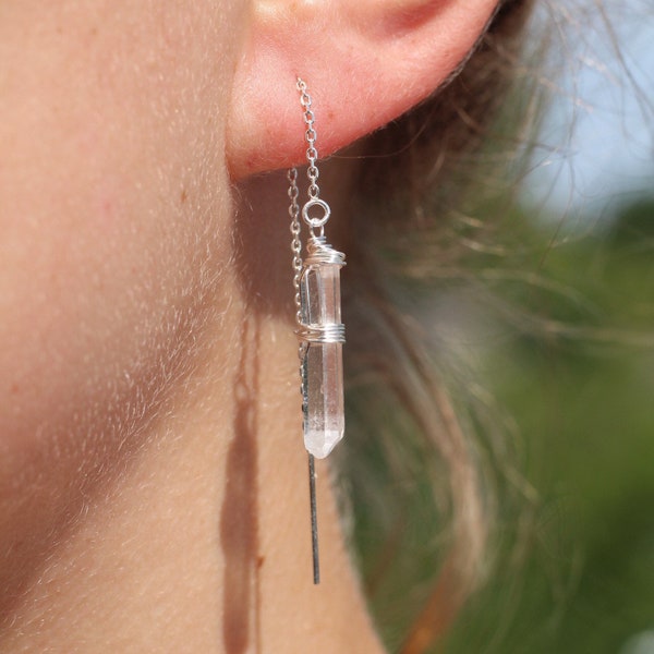 Crystal Chain Earrings - Etsy