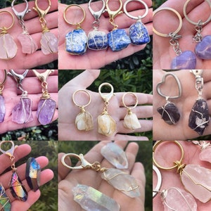 Crystal Keychain, Crystal Key Chain, Crystal Key Ring, Amethyst Key ...