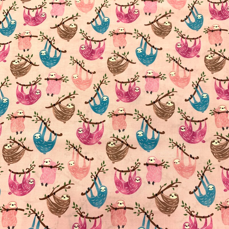 Sloth Fabric - Etsy