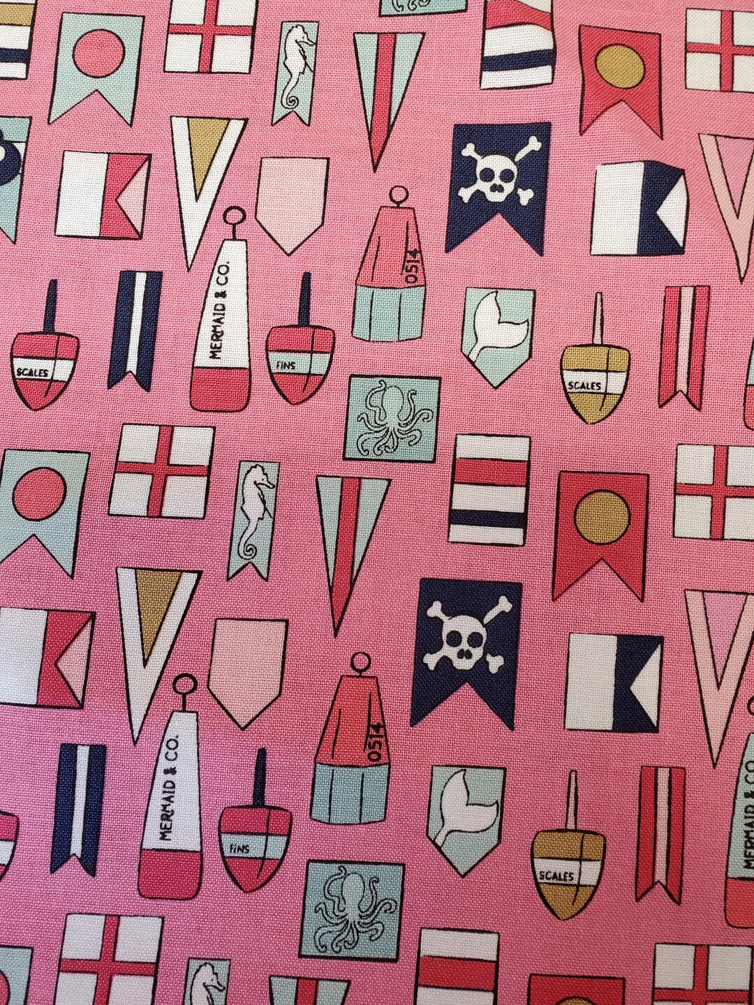 Ahoy Mermaids Nautical Flags Fabric by Riley Blake - Etsy