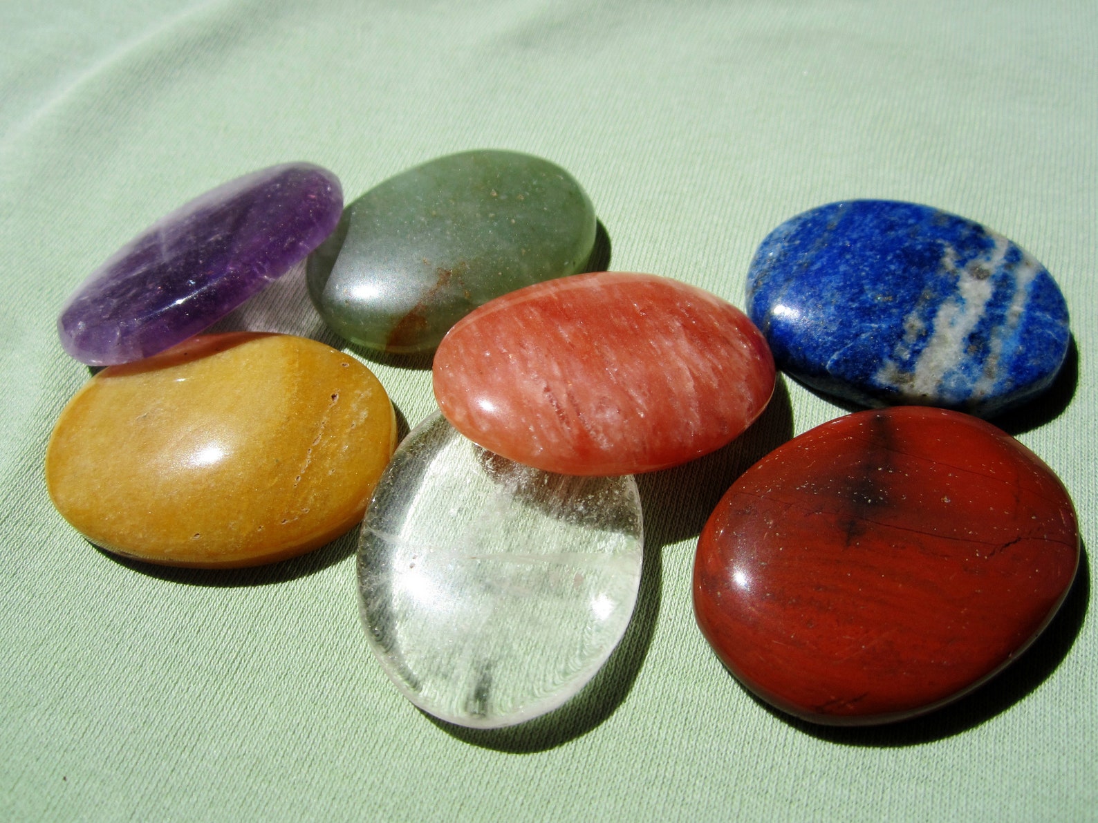 Basic CHAKRA BALANCING Stones and Velveteen Bag India 99g - Etsy