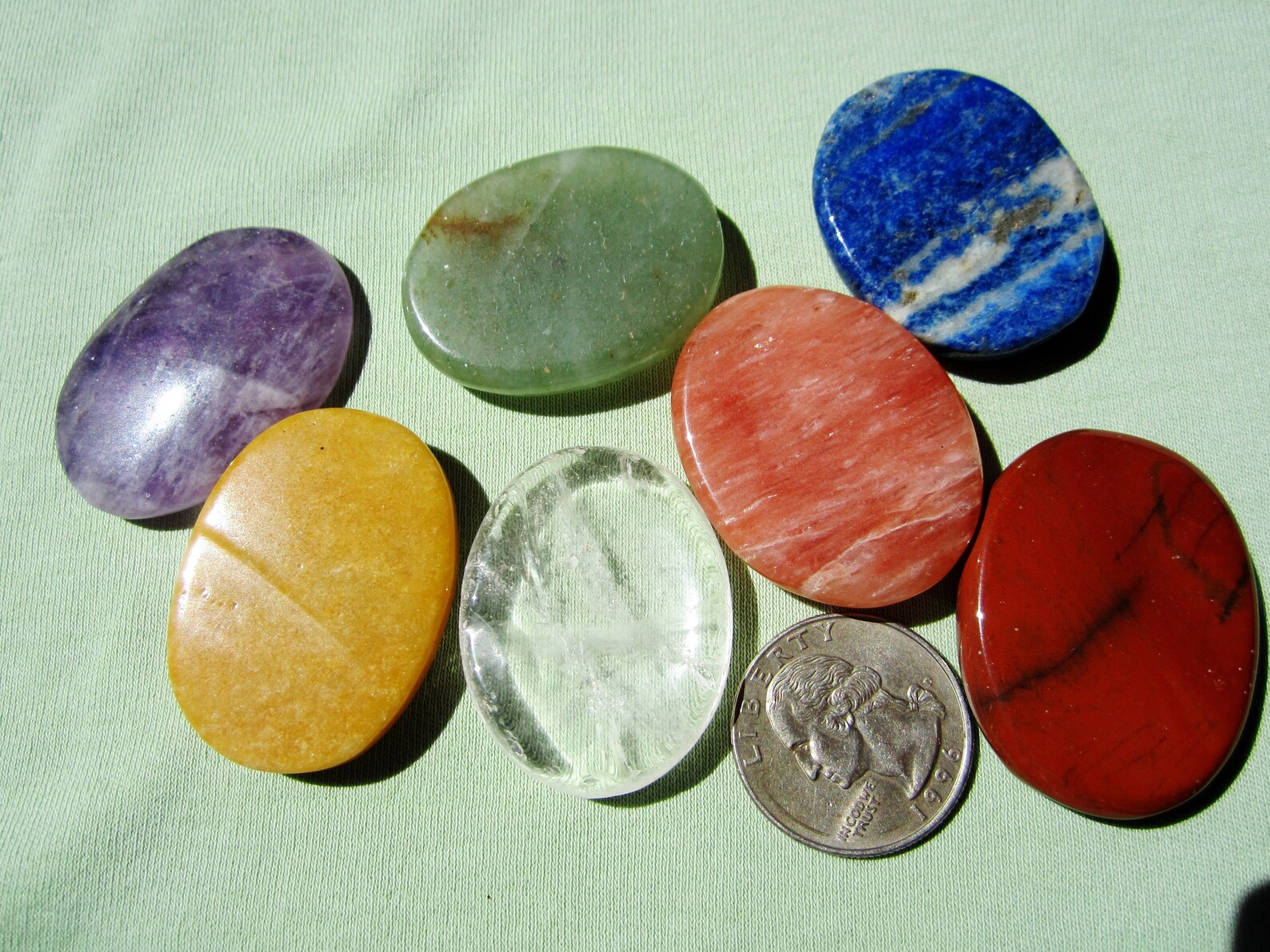 Basic CHAKRA BALANCING Stones and Velveteen Bag India 99g - Etsy