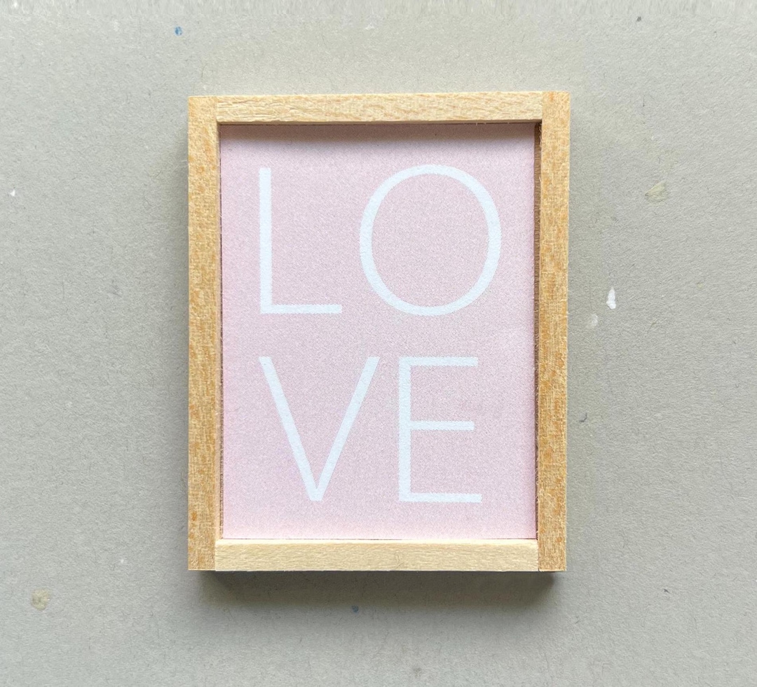 Miniature LOVE Art, Modern Miniature, Dollhouse Art Work, Miniature ...