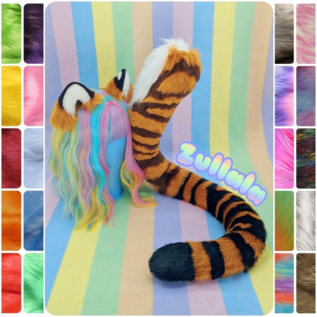 Custom Color! Realistic Tiger Ears and Tail, Can Be Made in Different ...