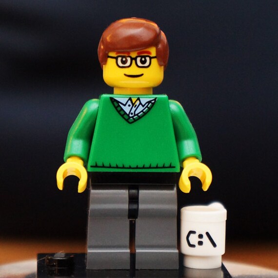 Bill Gates / Gründer von Microsoft exklusive LEGO Minifigur | Etsy
