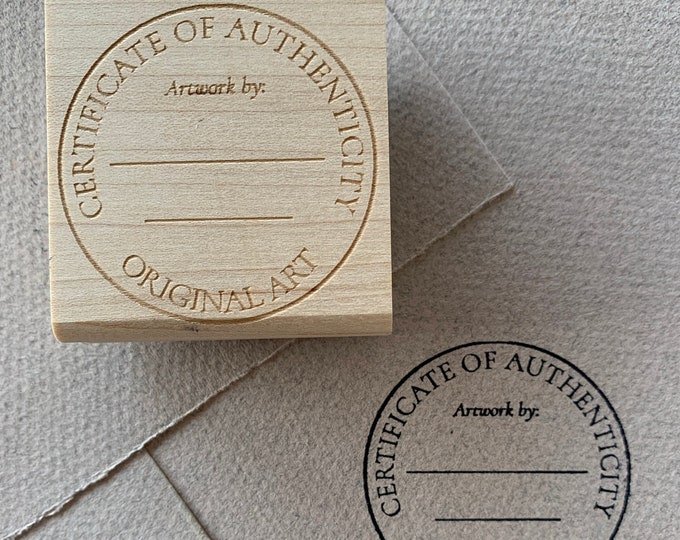 Certificate of Authenticity Stamp for Original Art - Etsy