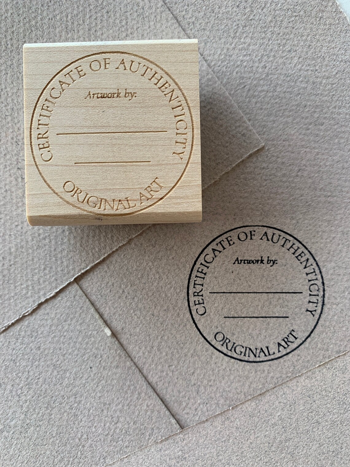 Certificate of Authenticity Stamp for Original Art - Etsy