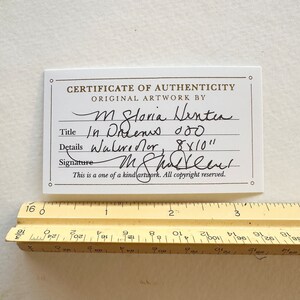 Miniature, Gold Foil Certificate of Authenticity Cards for Art - Etsy