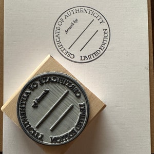 Certificate of Authenticity Stamp for Limited Edition Prints - Etsy