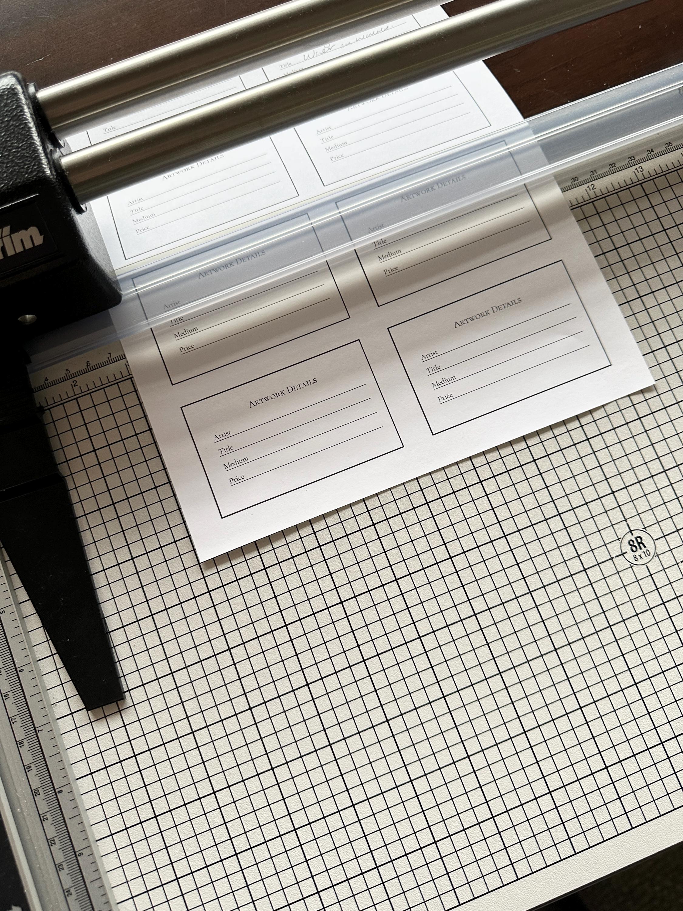 Printable Artwork Labels for Art Shows and Exhibitions, Instant ...