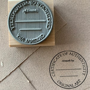 Certificate of Authenticity Stamp for Original Art - Etsy