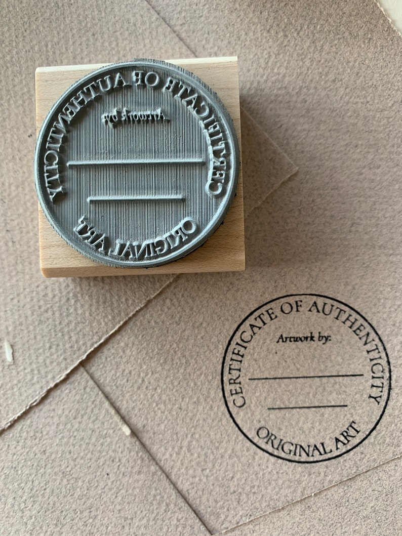Certificate of Authenticity Stamp for Original Art - Etsy Australia