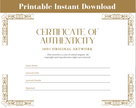 Business Letter Of Authenticity Template