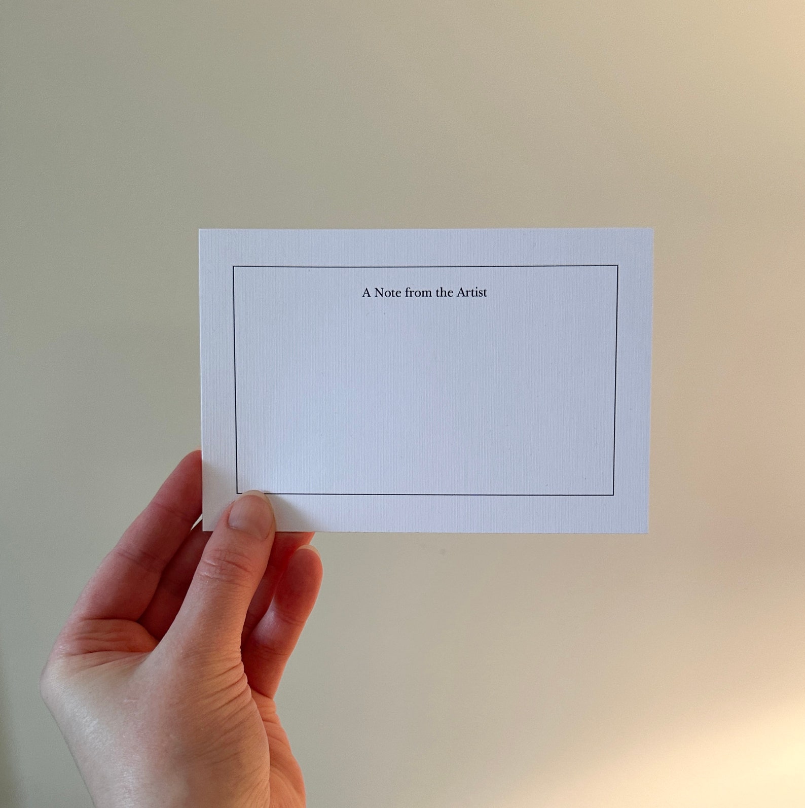 Elegant, Linen Artist Thank You Note Cards | Matches Linen Certificate ...