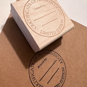 Certificate of Authenticity Stamp for Limited Edition Prints - Etsy