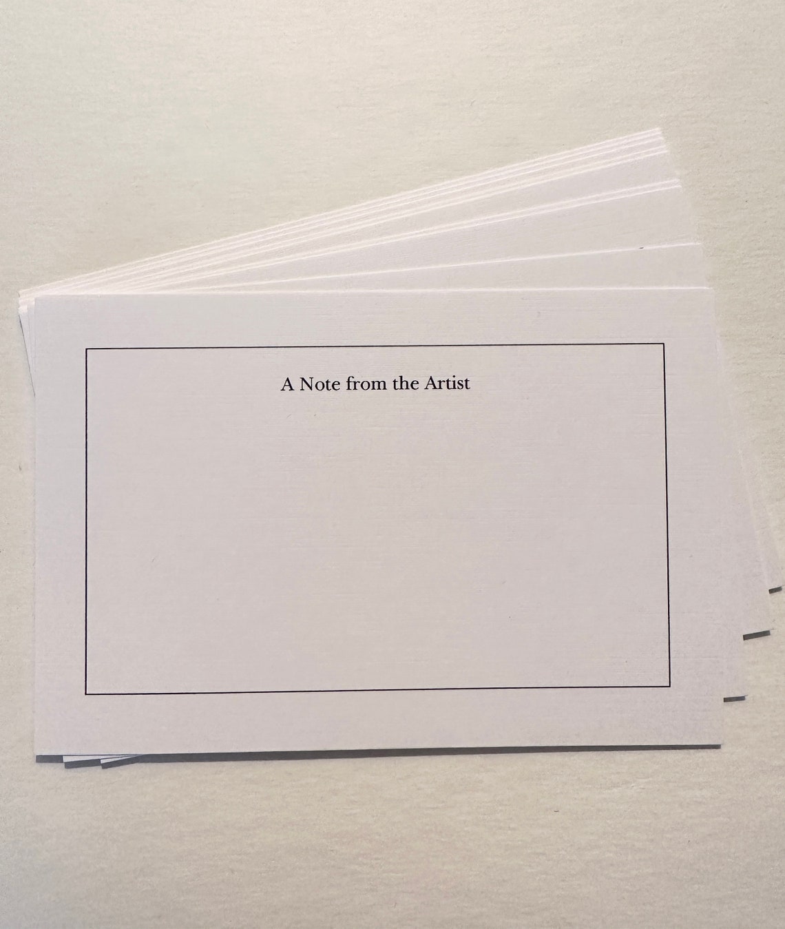 Elegant, Linen Artist Thank You Note Cards | Matches Linen Certificate ...