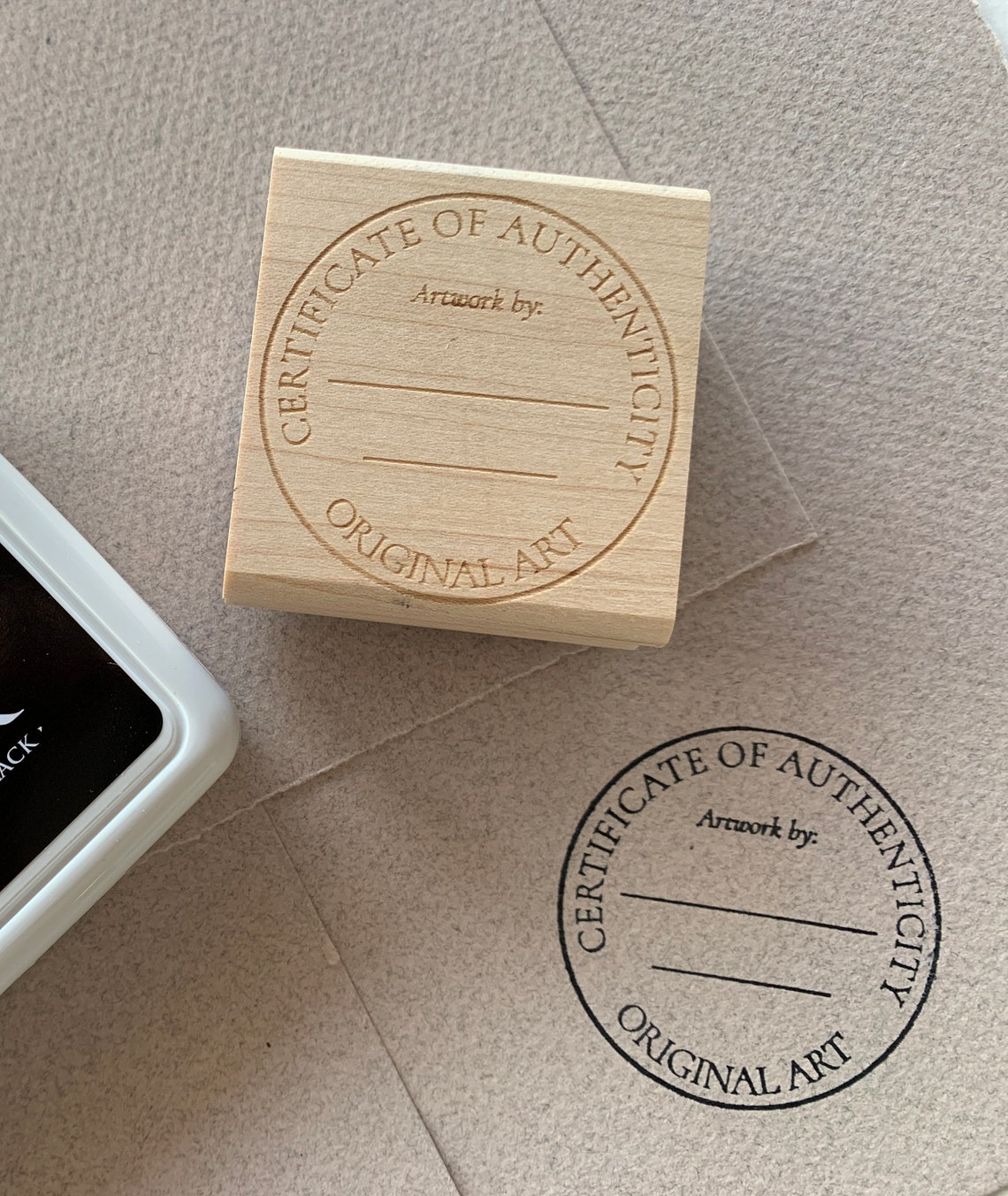 Certificate of Authenticity Stamp for Original Art - Etsy