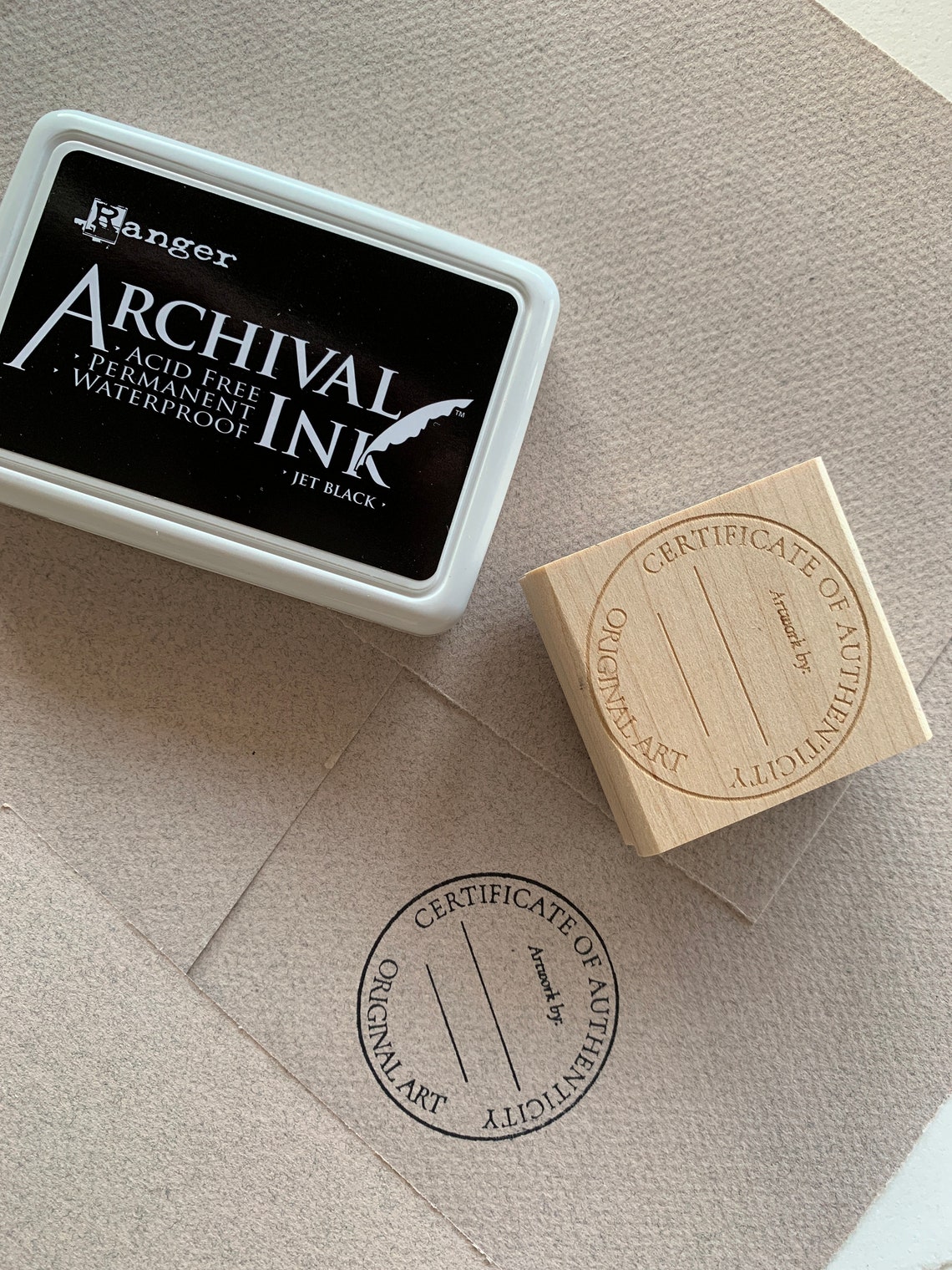 Certificate of Authenticity Stamp for Original Art - Etsy